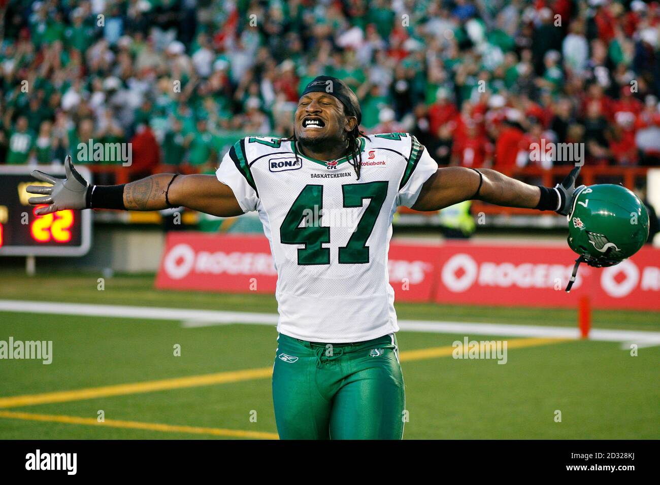 Saskatchewan roughriders helmet hi-res stock photography and images - Alamy