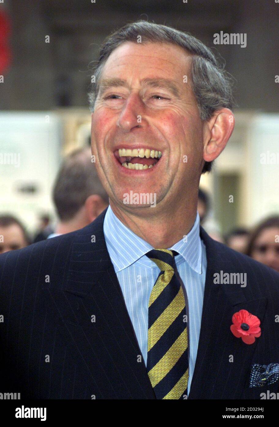 The Prince of Wales, Friday 2nd November 2001, during a visit to the ...