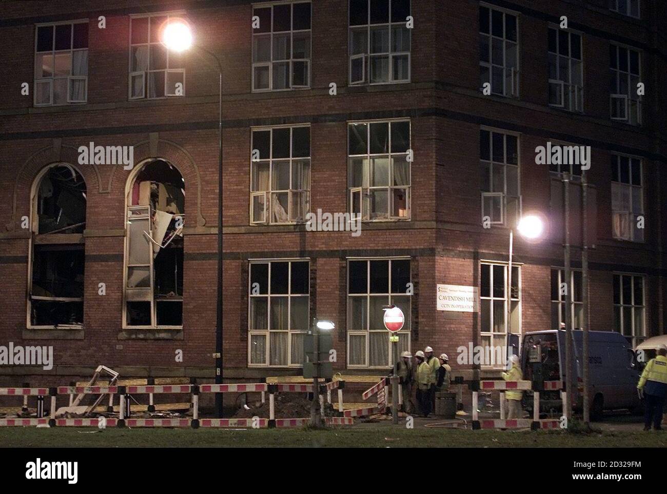 The scene at Ashton-under-Lyne, Greater Manchester, where a gas blast ...