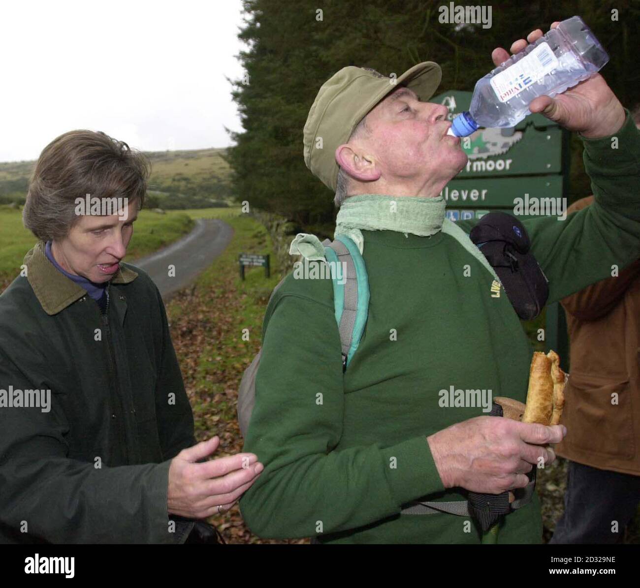 Major General Sir Jeremy Moore with his wife Veryan taking a break ...