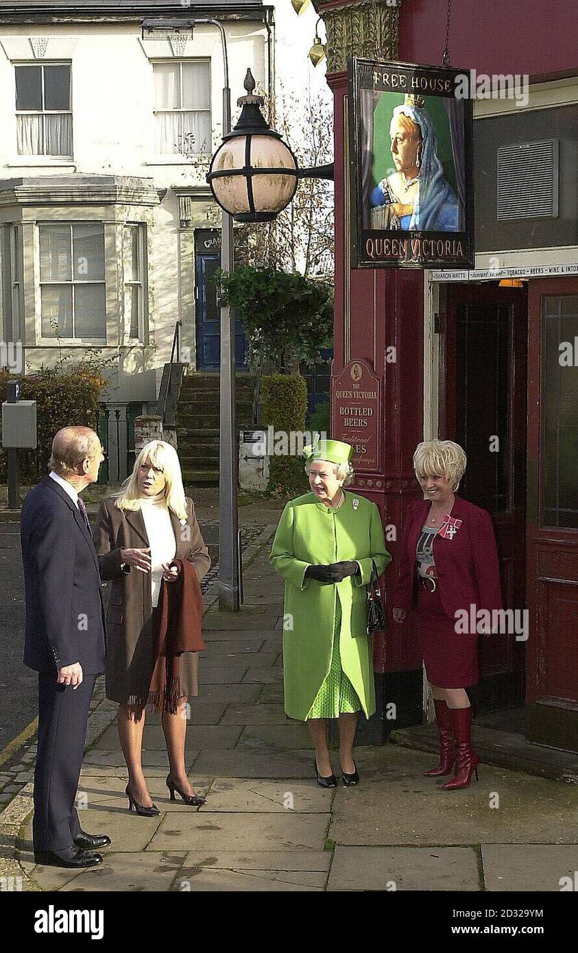 Queen Elizabeth II and the Duke of Edinburgh during their visit, to ...