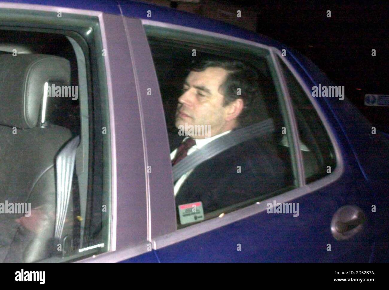 Chancellor of the Exchequer Gordon Brown leaves the Simpson Memorial ...