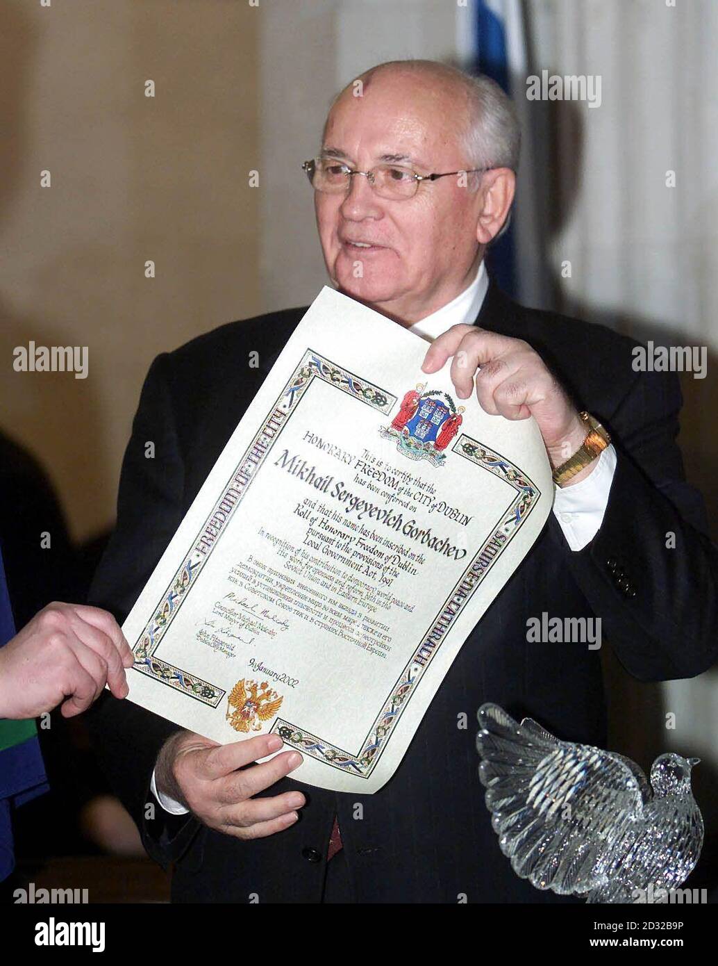 Politics certificates mikhail gorbachev hi-res stock photography and ...