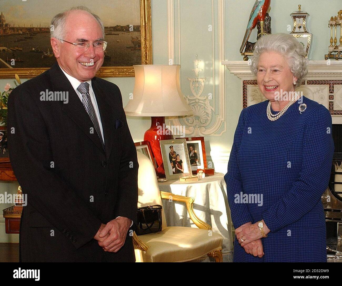 Britain's Queen Elizabeth II receives the Australian Prime Minister ...