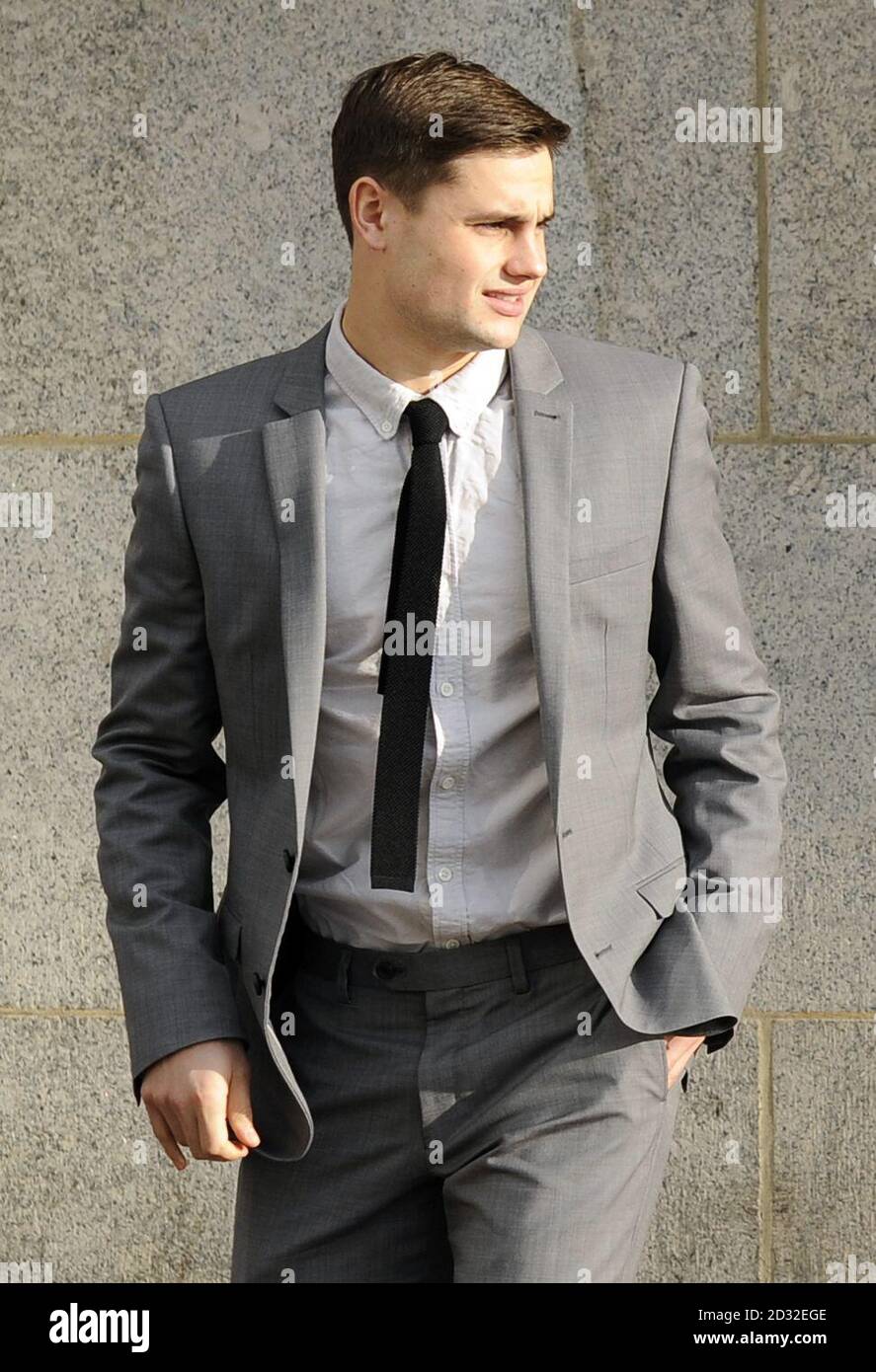 George Barker, one of four football players on trial at The Old Bailey ...