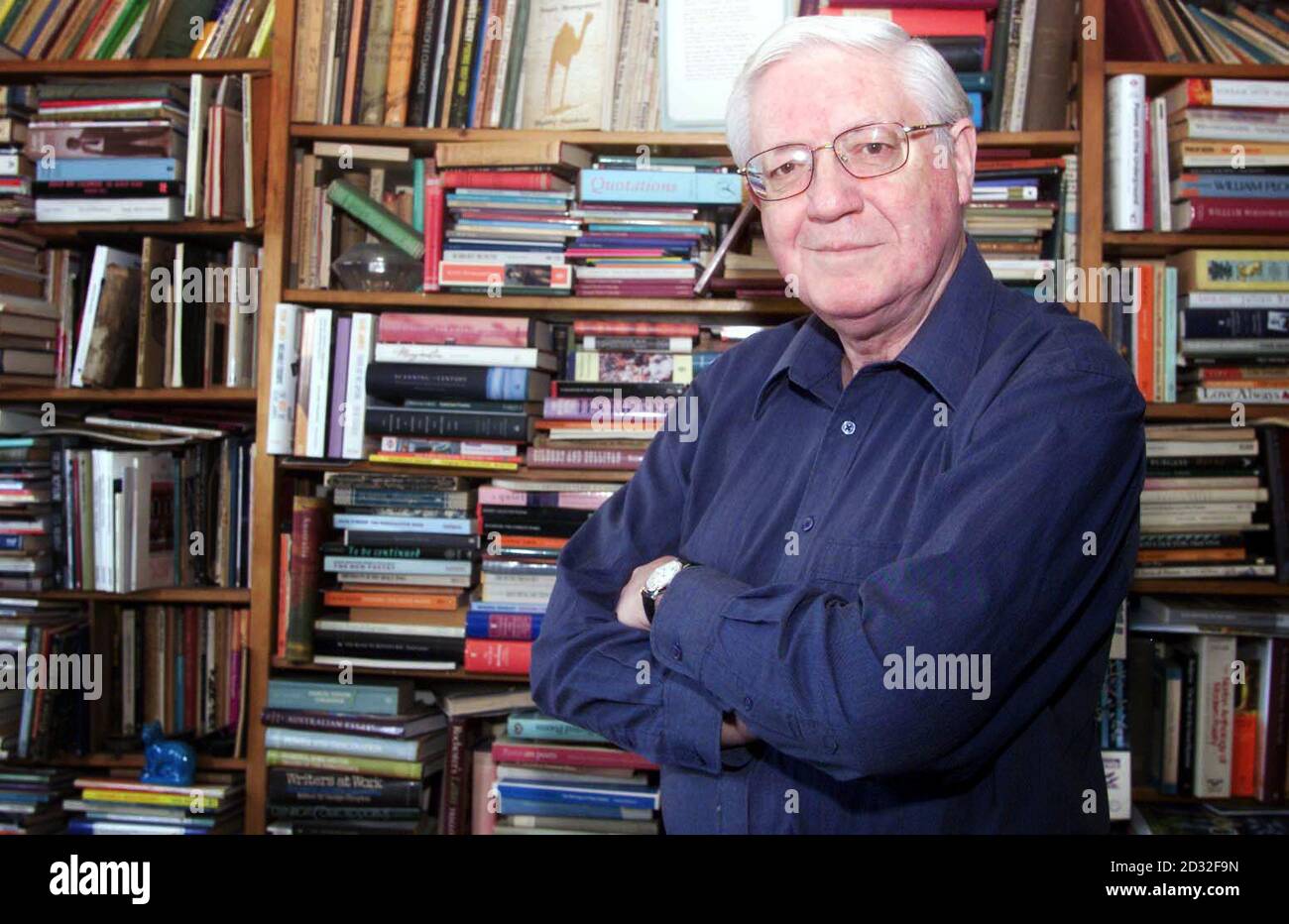 Peter Porter pictured in his flat in Paddington, after the announcement ...