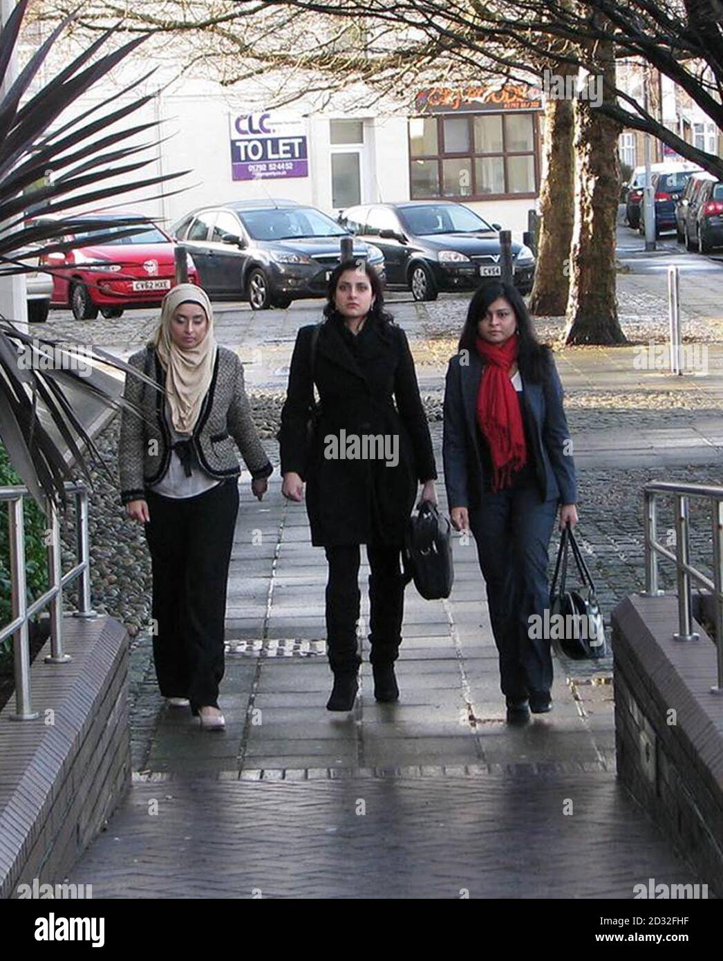 Miriam (left), Umbareen (centre) and Nishat Siddiqi (Right) , arriving ...