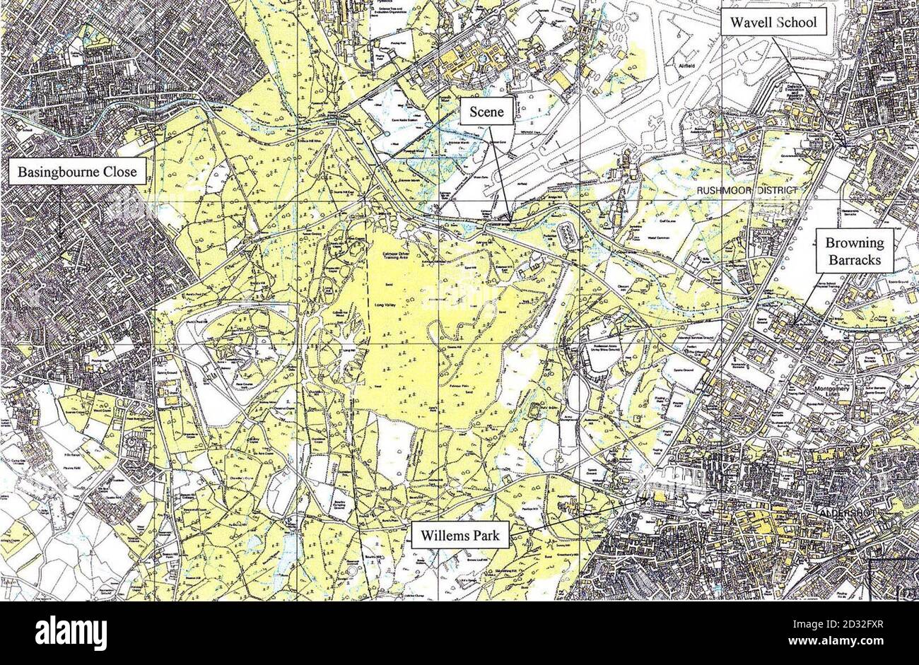 Map provided by Hampshire Police for reference in the Marion Crofts ...