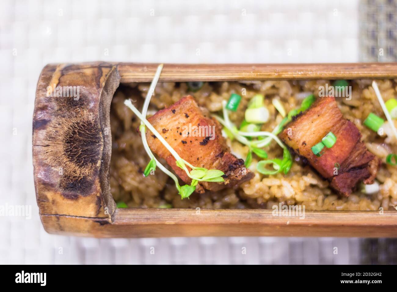 Adobo rice served in Bluewater Sumilon Island Resort in Cebu Stock ...