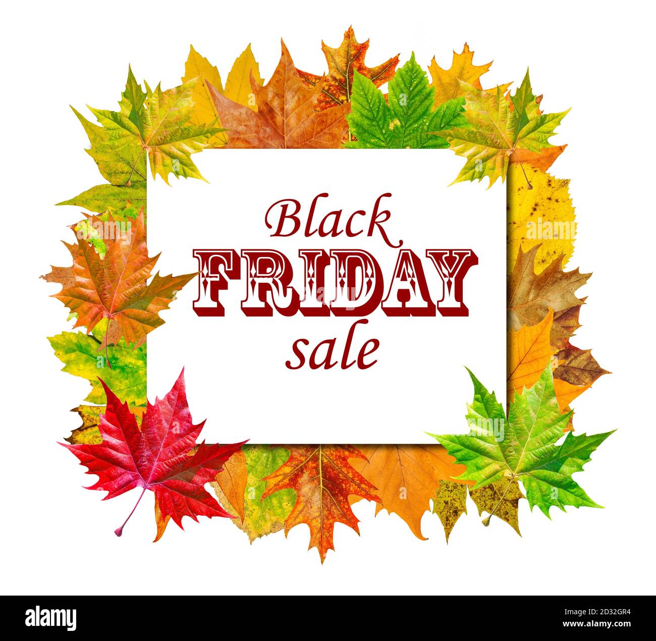 Poster autumn sale leaves Cut Out Stock Images & Pictures - Alamy