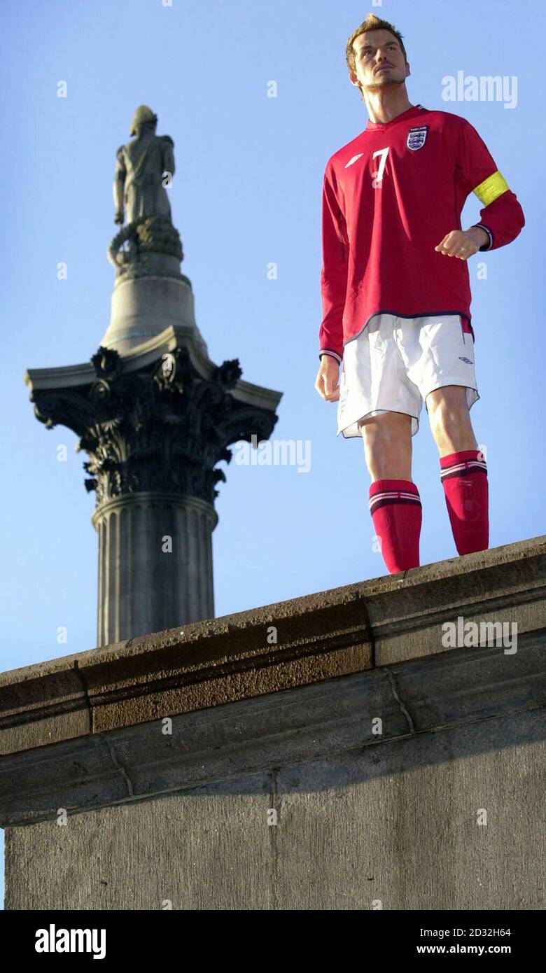 Madame Tussaud's waxwork figure of England footballer David Beckham is ...