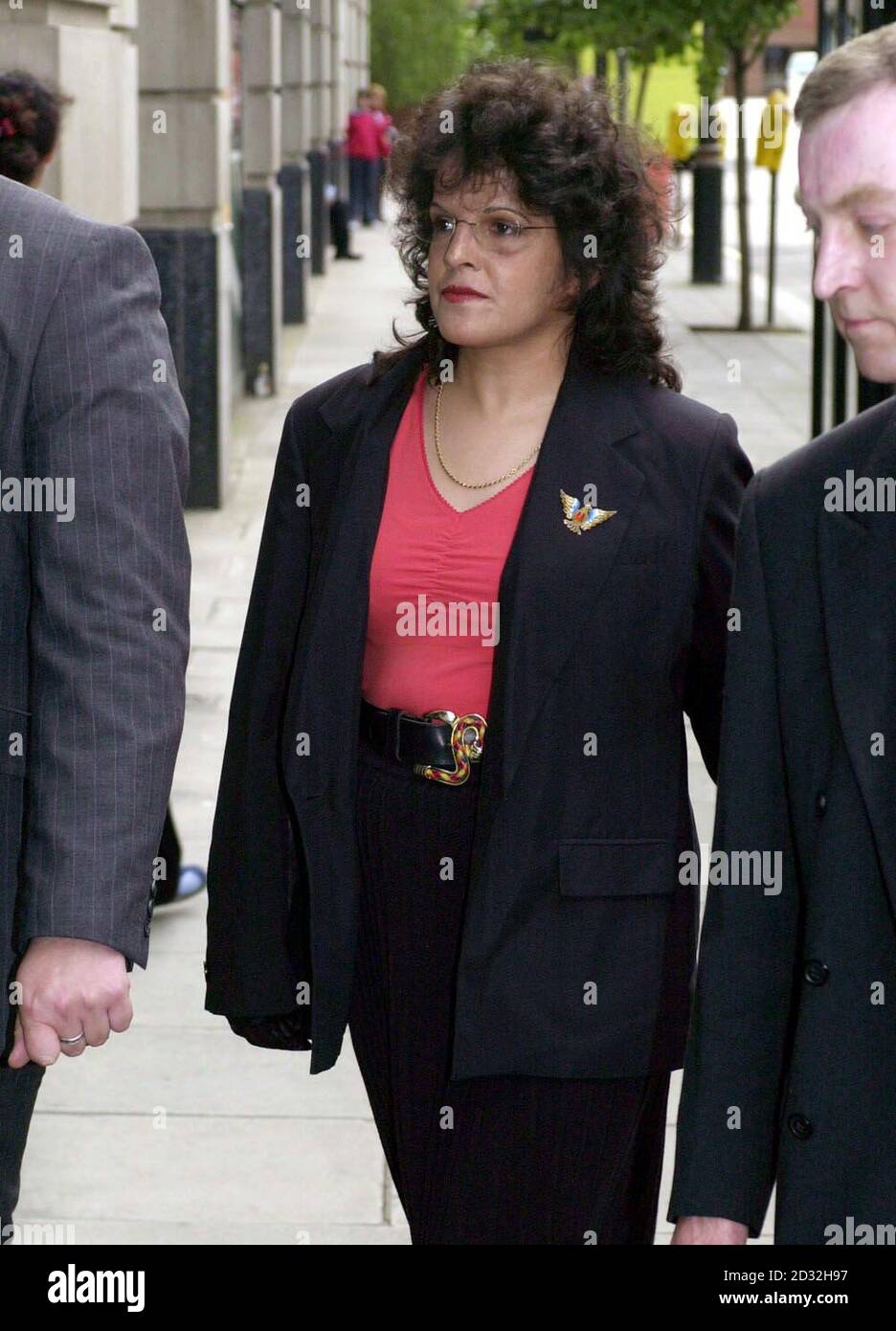 Pam Warren arrives at the Department of Transport in central London ...