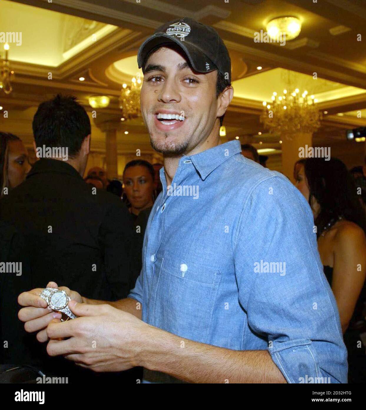 Pop singer Enrique Iglesias visits the Jewellery Department as Harrods ...
