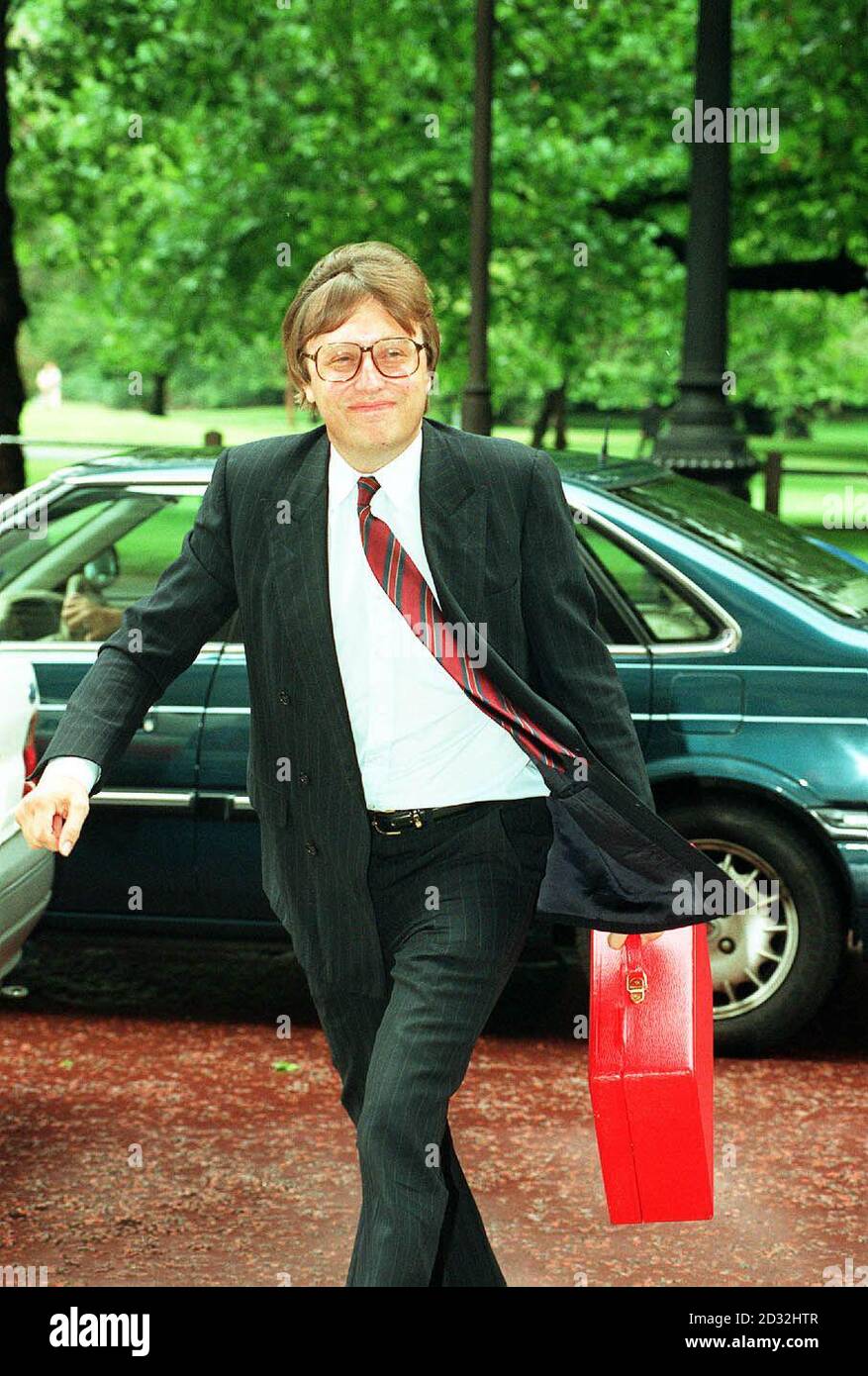 Then National Heritage Secretary David Mellor arriving at his office in ...