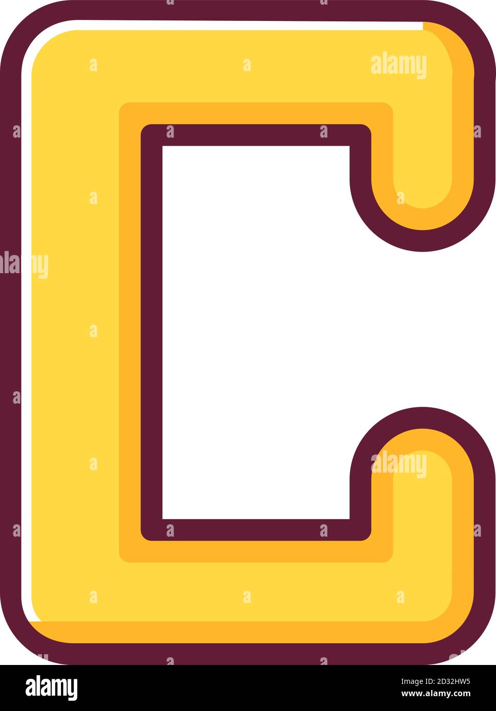 Letter C of the English alphabet. Alphabetic character. An icon for the ...