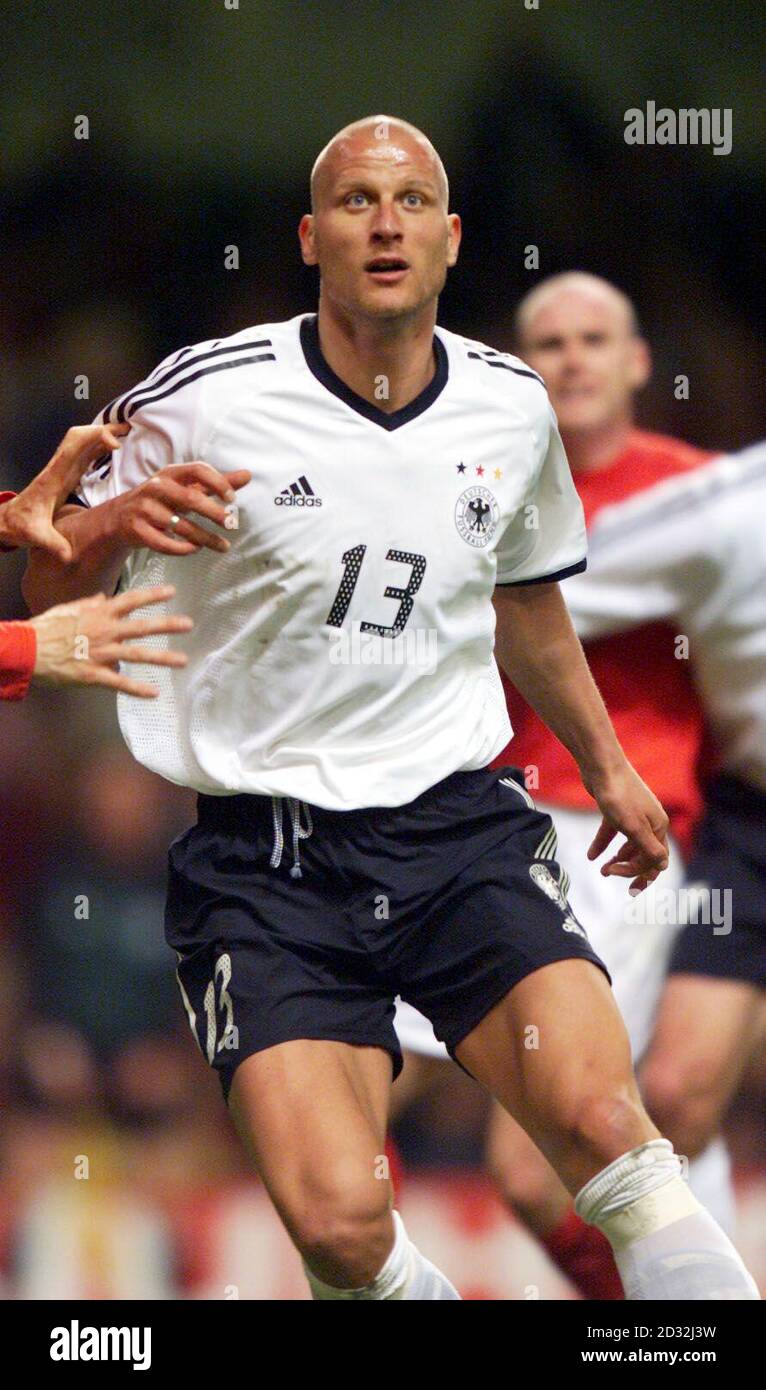 Carsten Jancker during the Germany V Wales friendly football match at ...