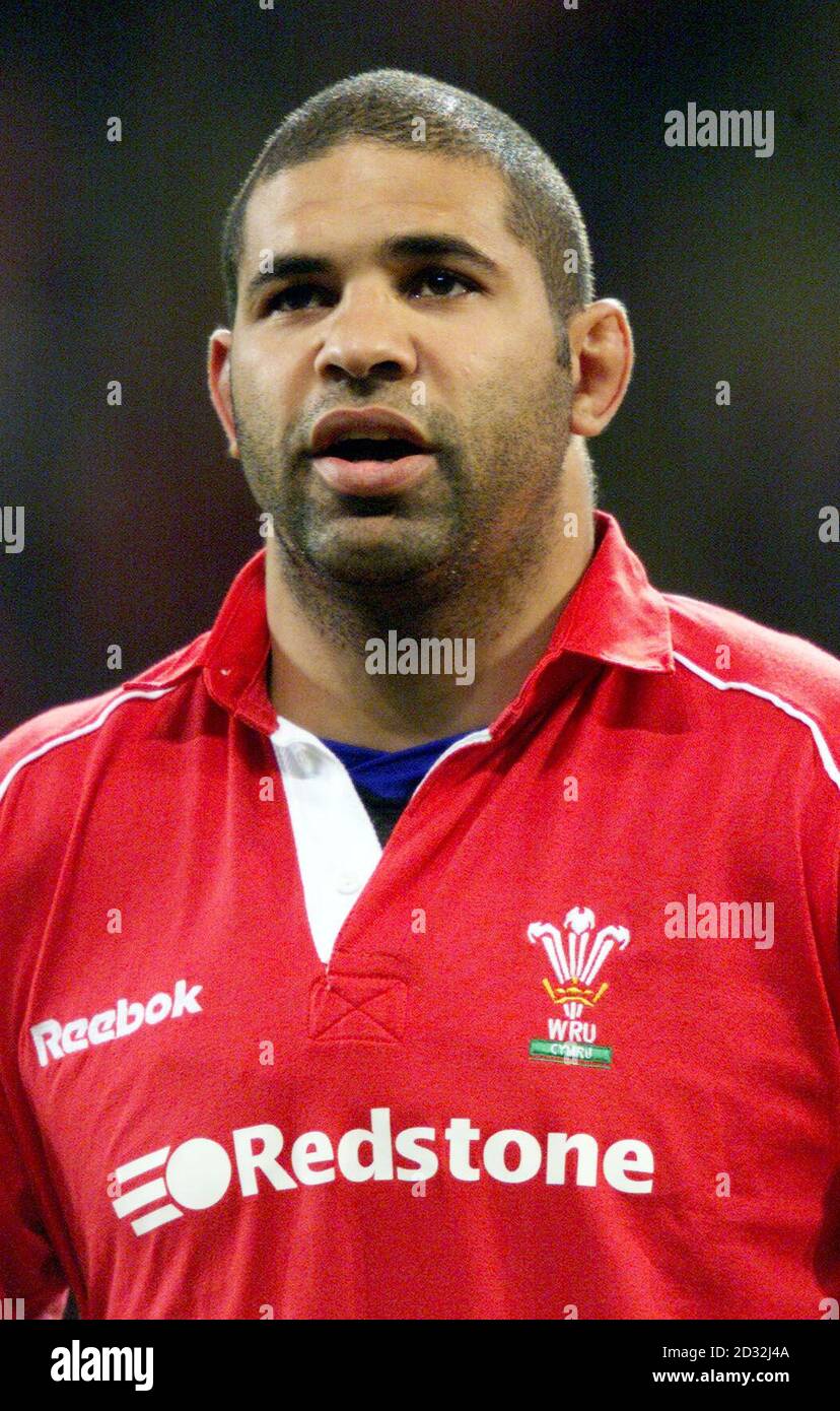Colin Charvis lines up for Wales before their clash with the Barbarians ...