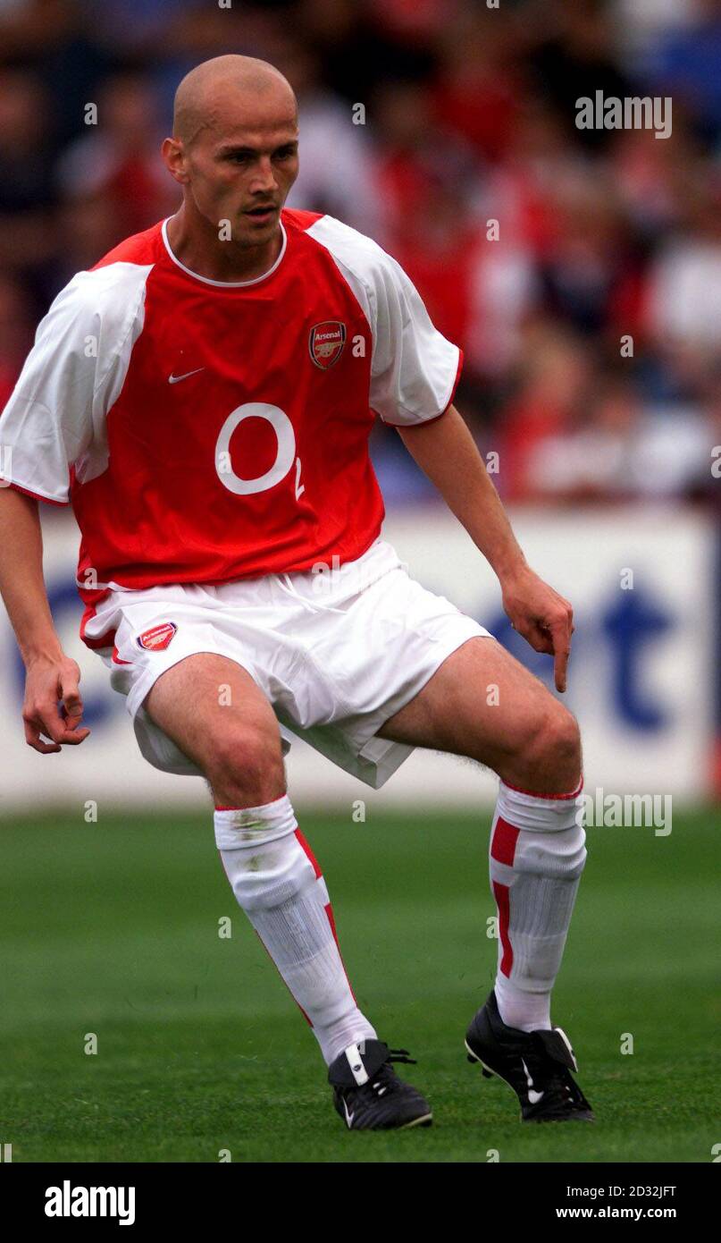 Arsenal's Pascal Cygan during pre-season friendly at Broadhall Ground ...