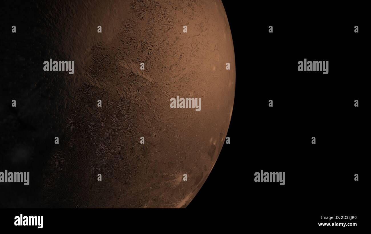 Ganymede satellite of Jupiter. 3d illustration Stock Photo - Alamy