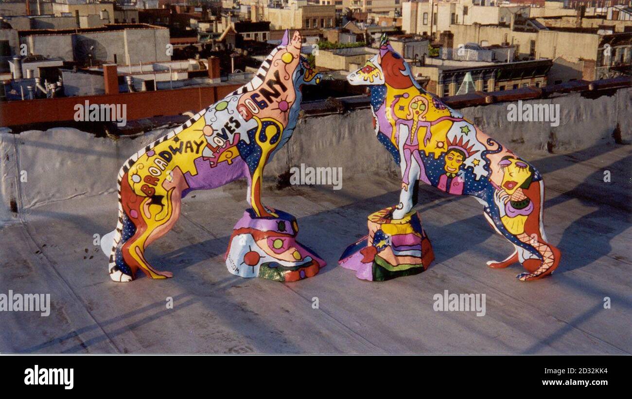 Colourful canine sculptures were hitting the streets of New York as a ...