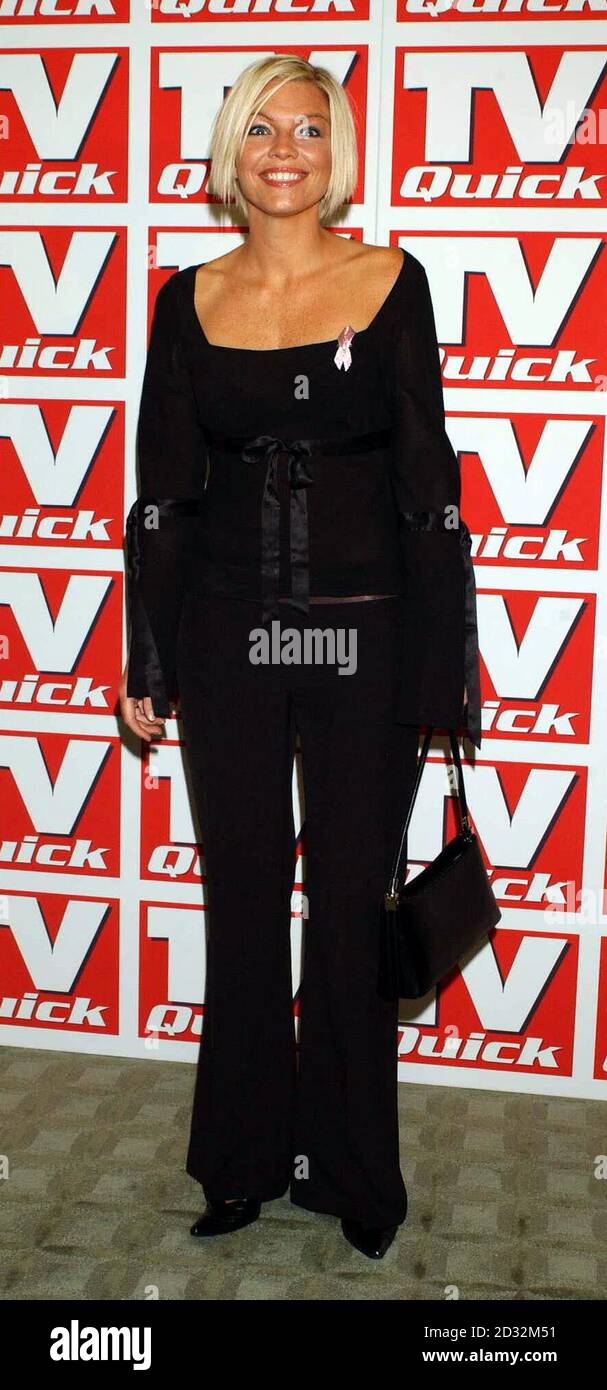 TV presenter Kate Thornton arriving at the TV Quick Awards at the ...