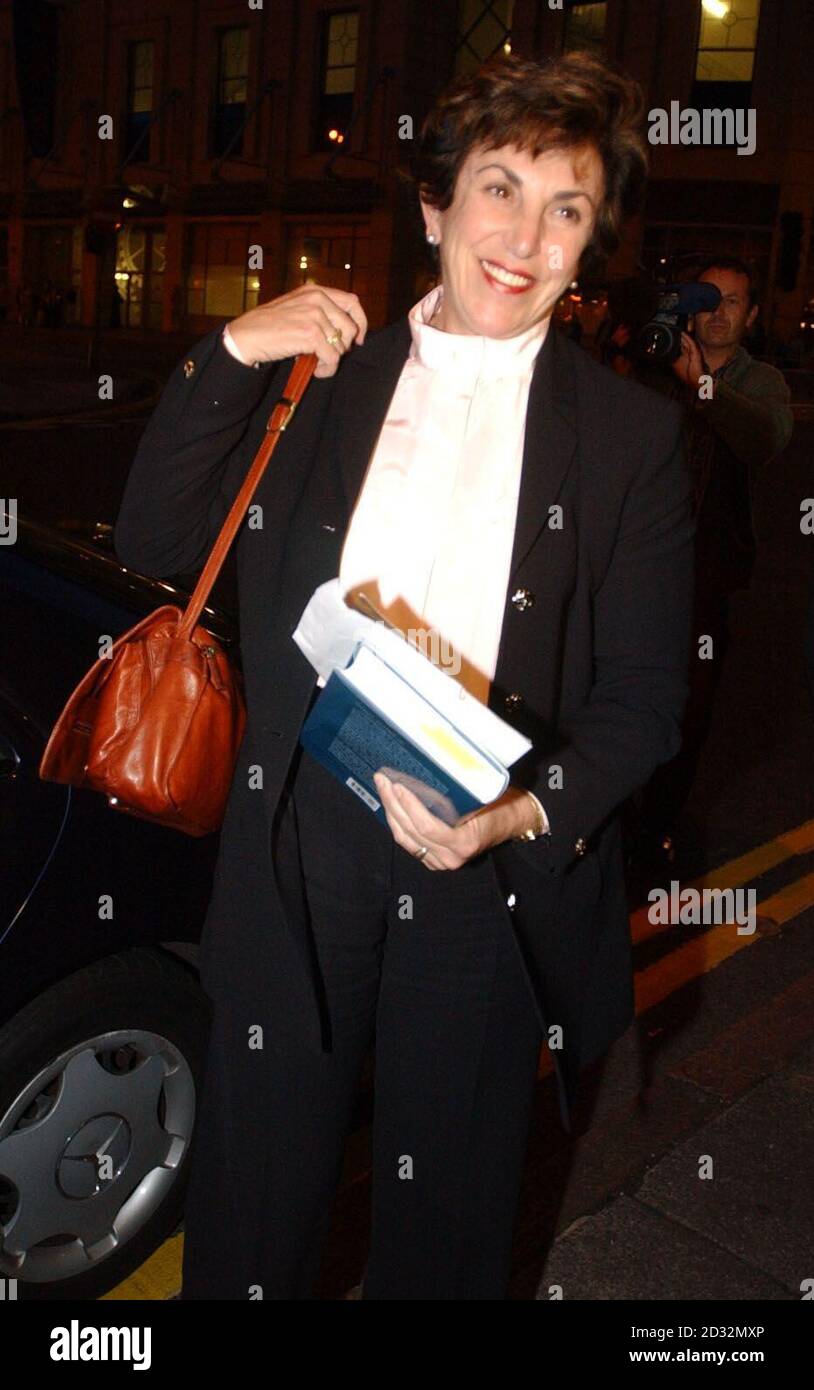 Edwina Currie arrives to give a talk to the Nottingham Writers' Club in ...