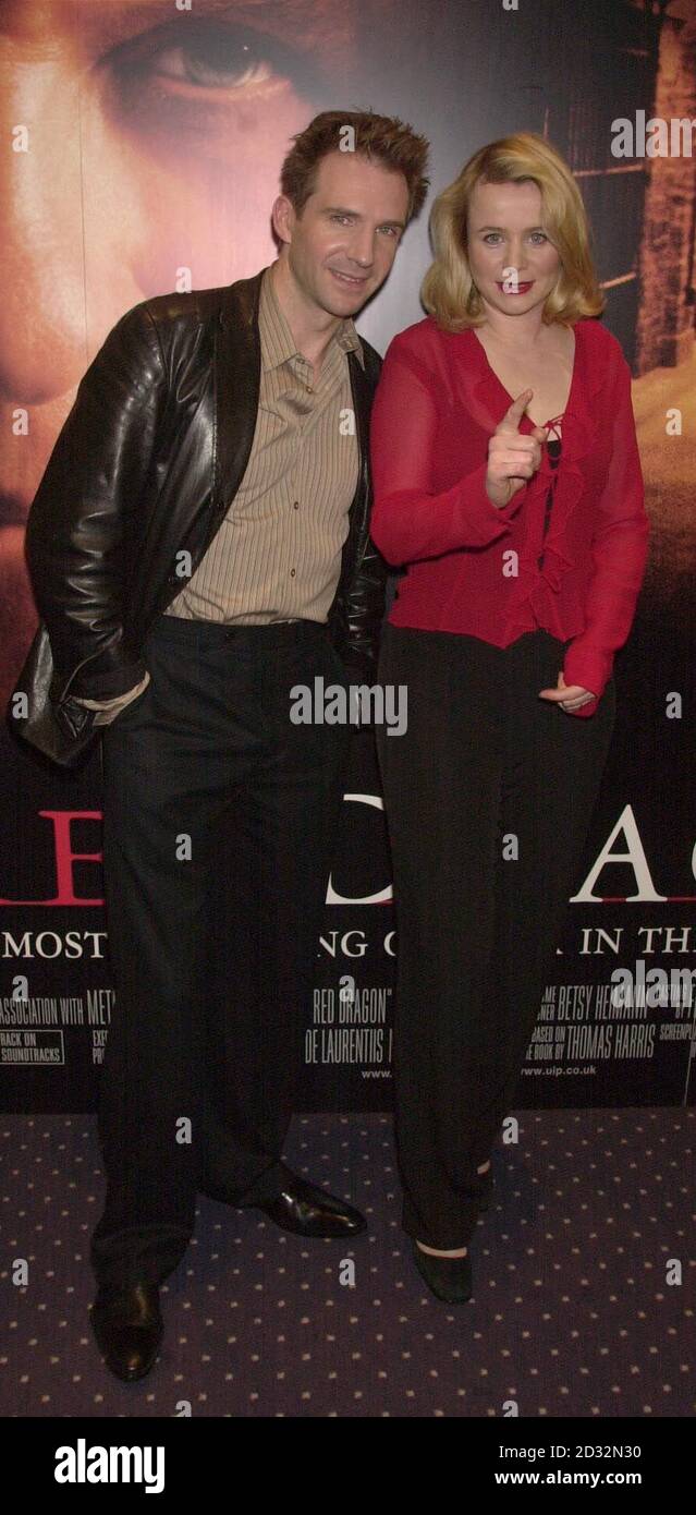 Ralph Fiennes and Emily Watson arrive for a gala screening of Red ...