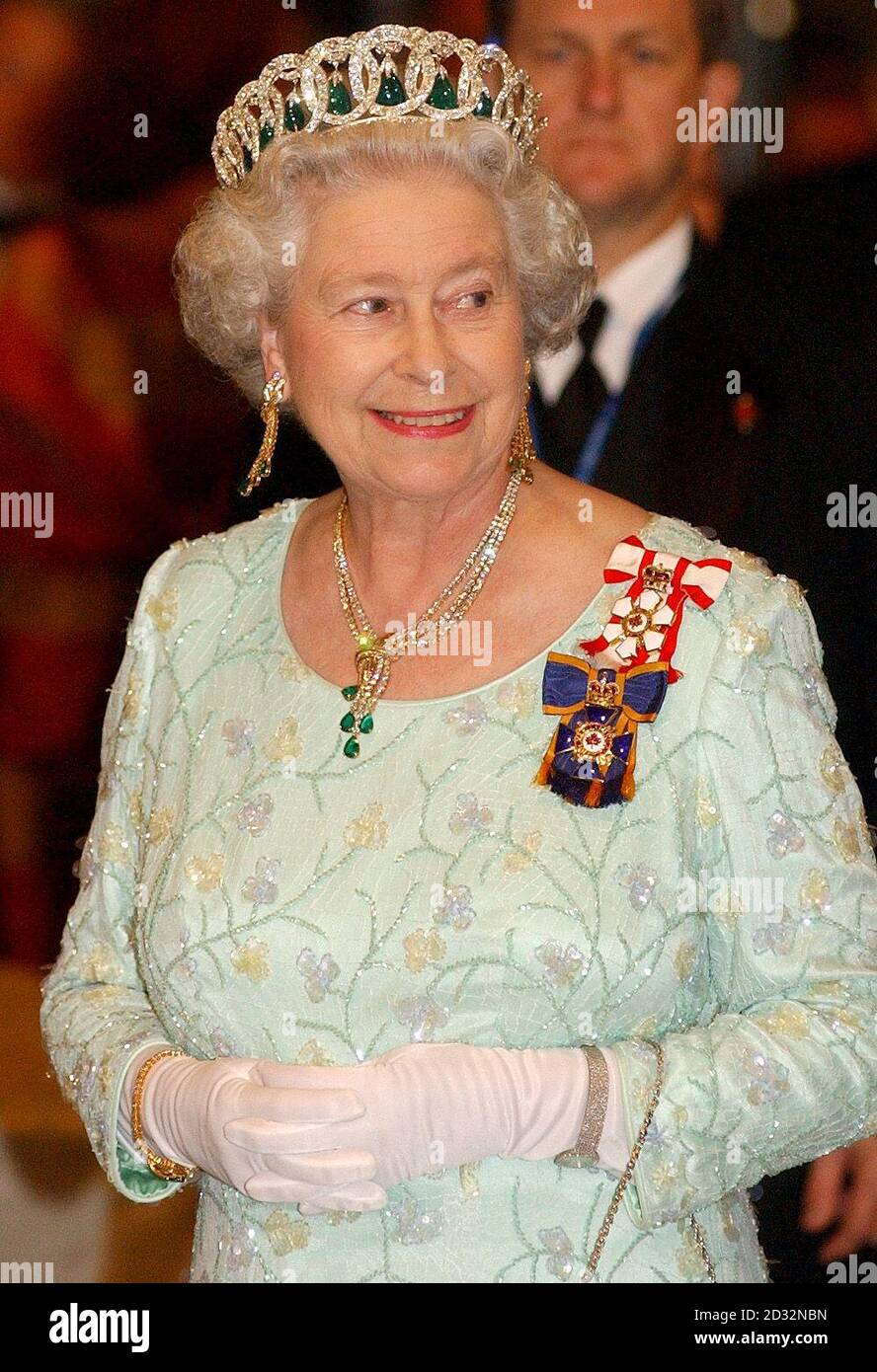 Britain's Queen Elizabeth II leaves after a gala performance at Roy ...