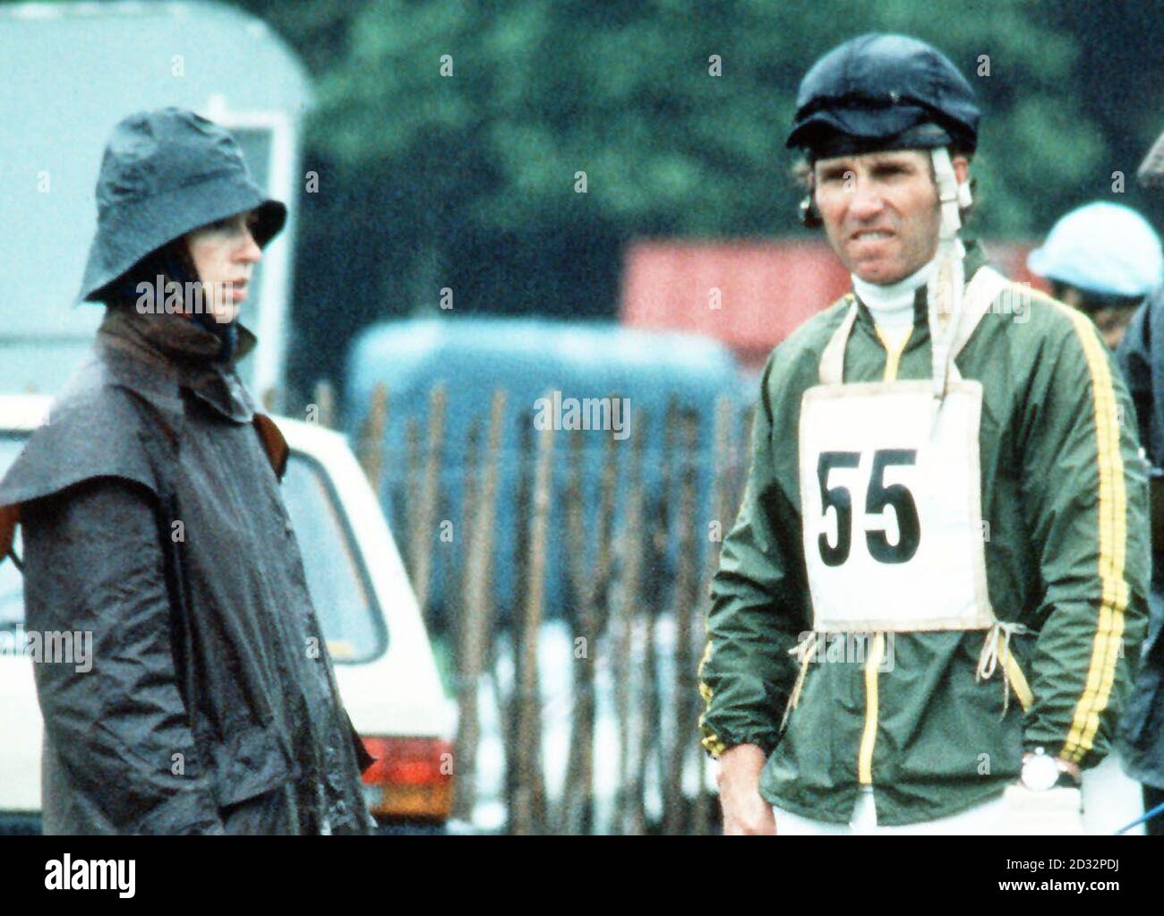 Princess Anne and her husband Captain Mark Phillips at the horse trials ...