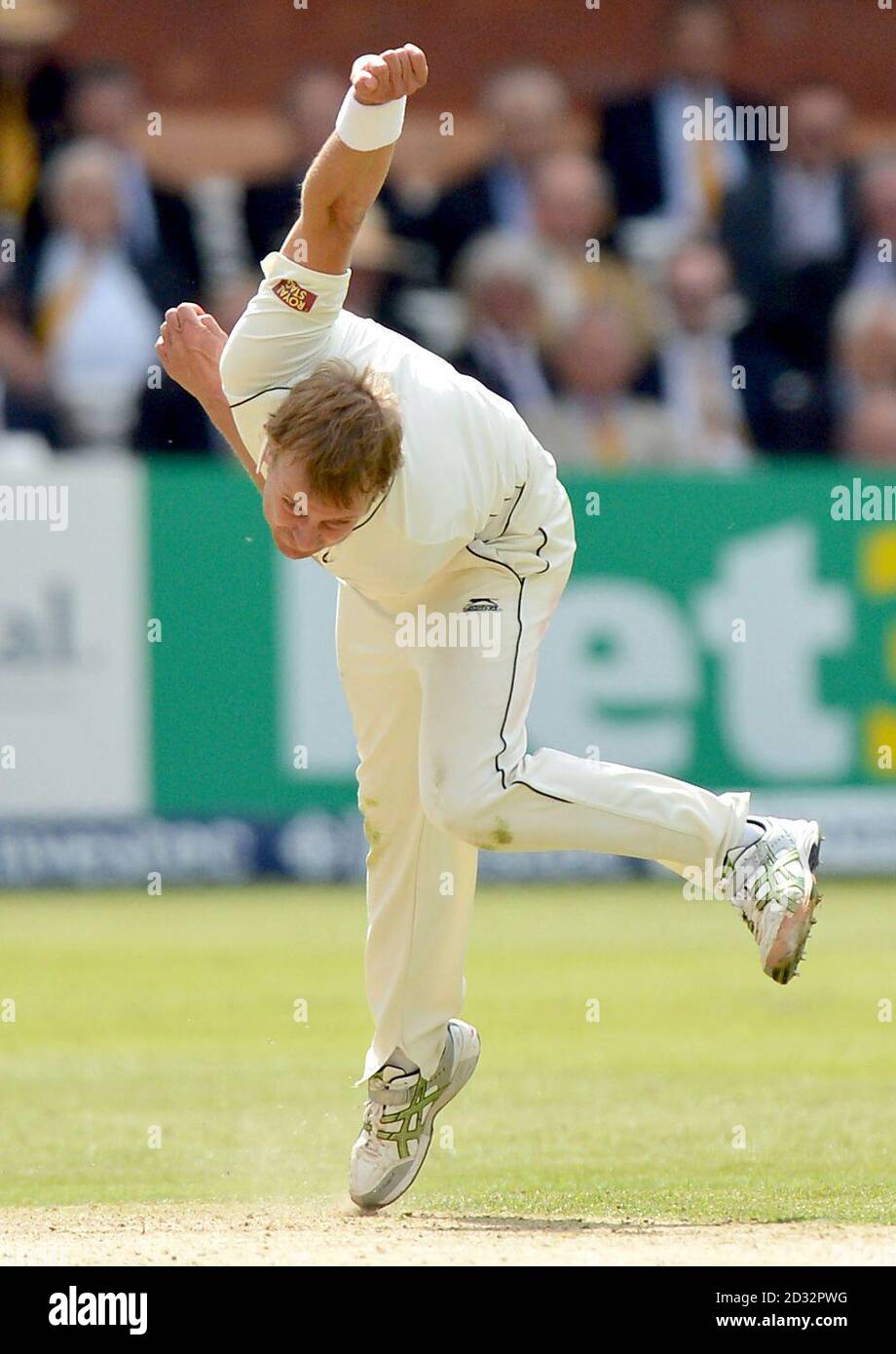 New Zealand's Neil Wagner bowls during the first test at Lord's Cricket ...
