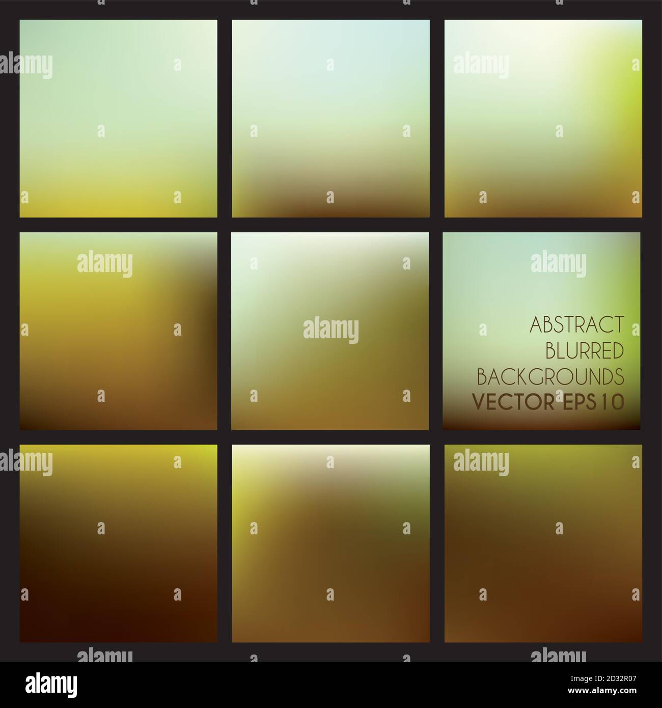 Set of abstract vector blurred brown backgrounds Stock Vector Image ...