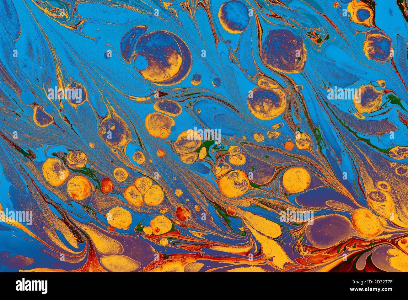 Abstract background of an oil painting with colorful swirls and wavy ...