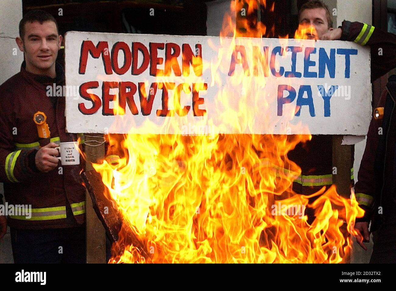 Leaders of the firefighters union were meeting hi-res stock photography ...