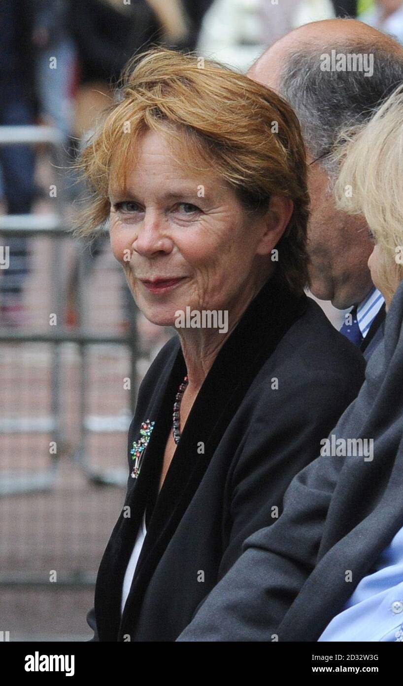 Celia Imrie arrives for the Michael Winner memorial service at the ...