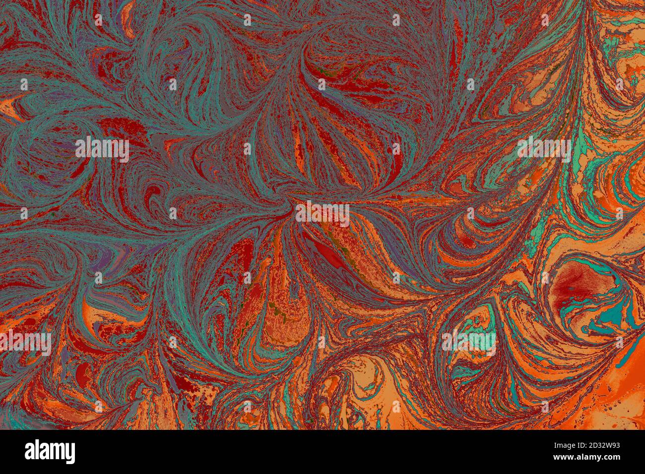 Abstract background of an oil painting with colorful swirls and wavy ...