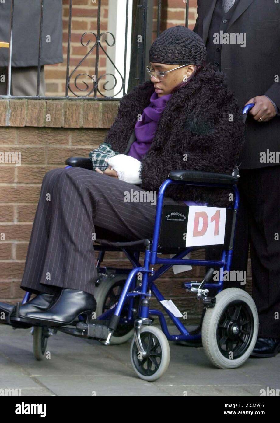Sophie Ellis arrives for the funeral of her sister Charlene Ellis at ...
