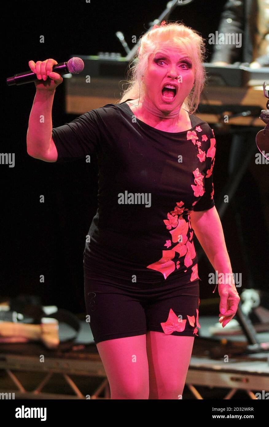 Debbie Harry the lead singer of Blondie performing at The Roundhouse in ...