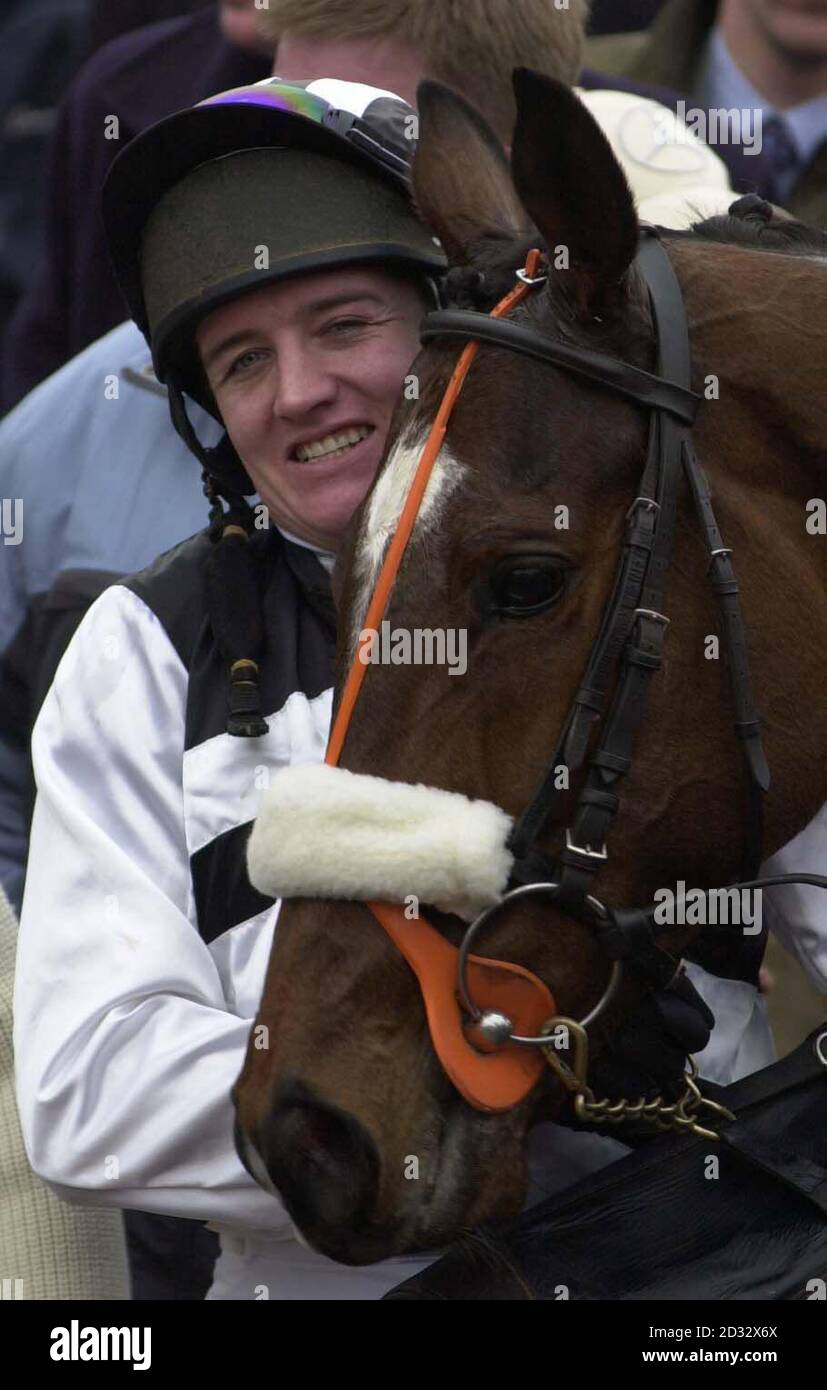Jockey Barry Geraghty celebrates with Moscow Flyer, winner of the Queen ...