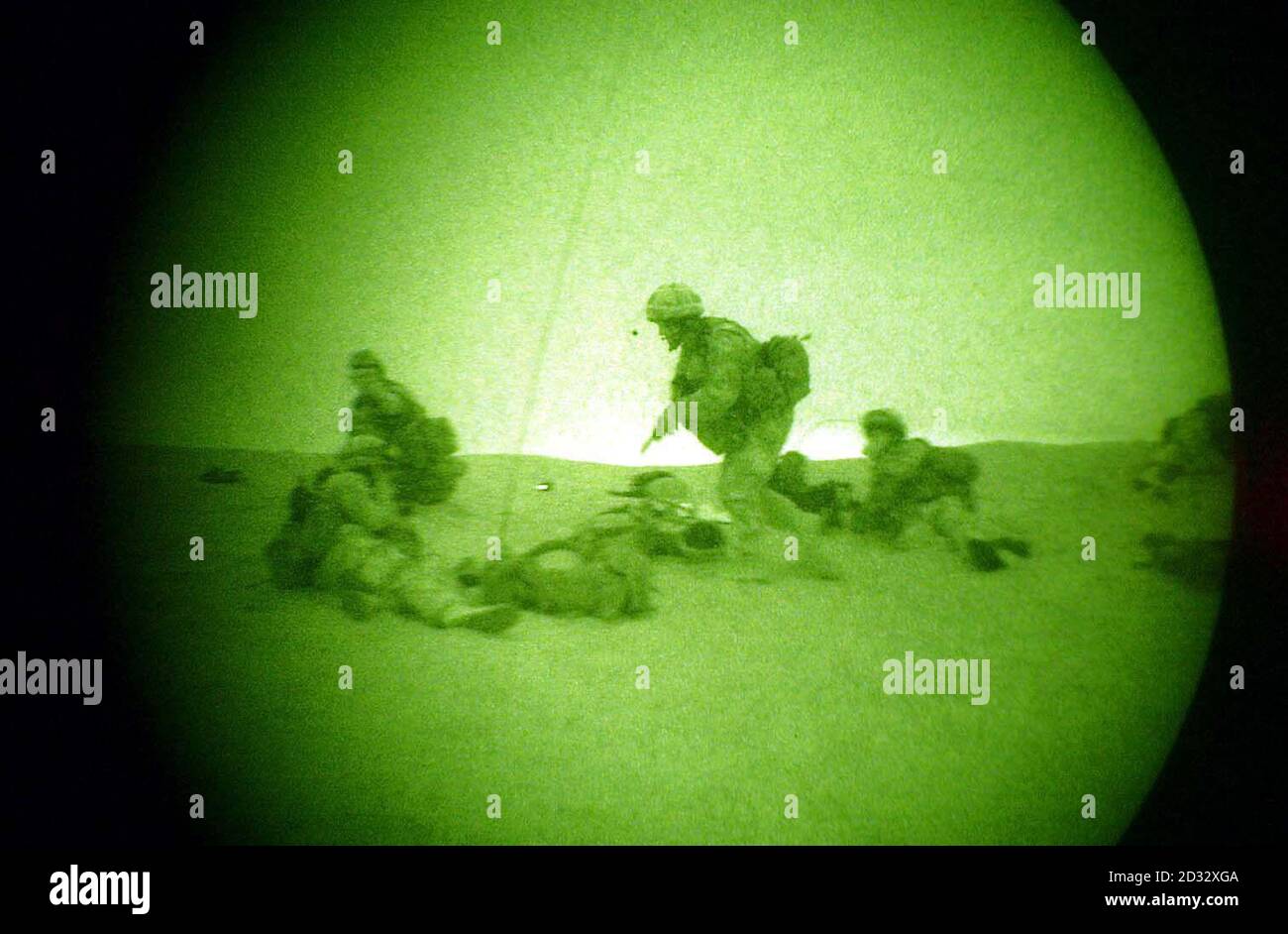 Picture taken using night vision sight of 16 Air Assault Brigade Troops ...
