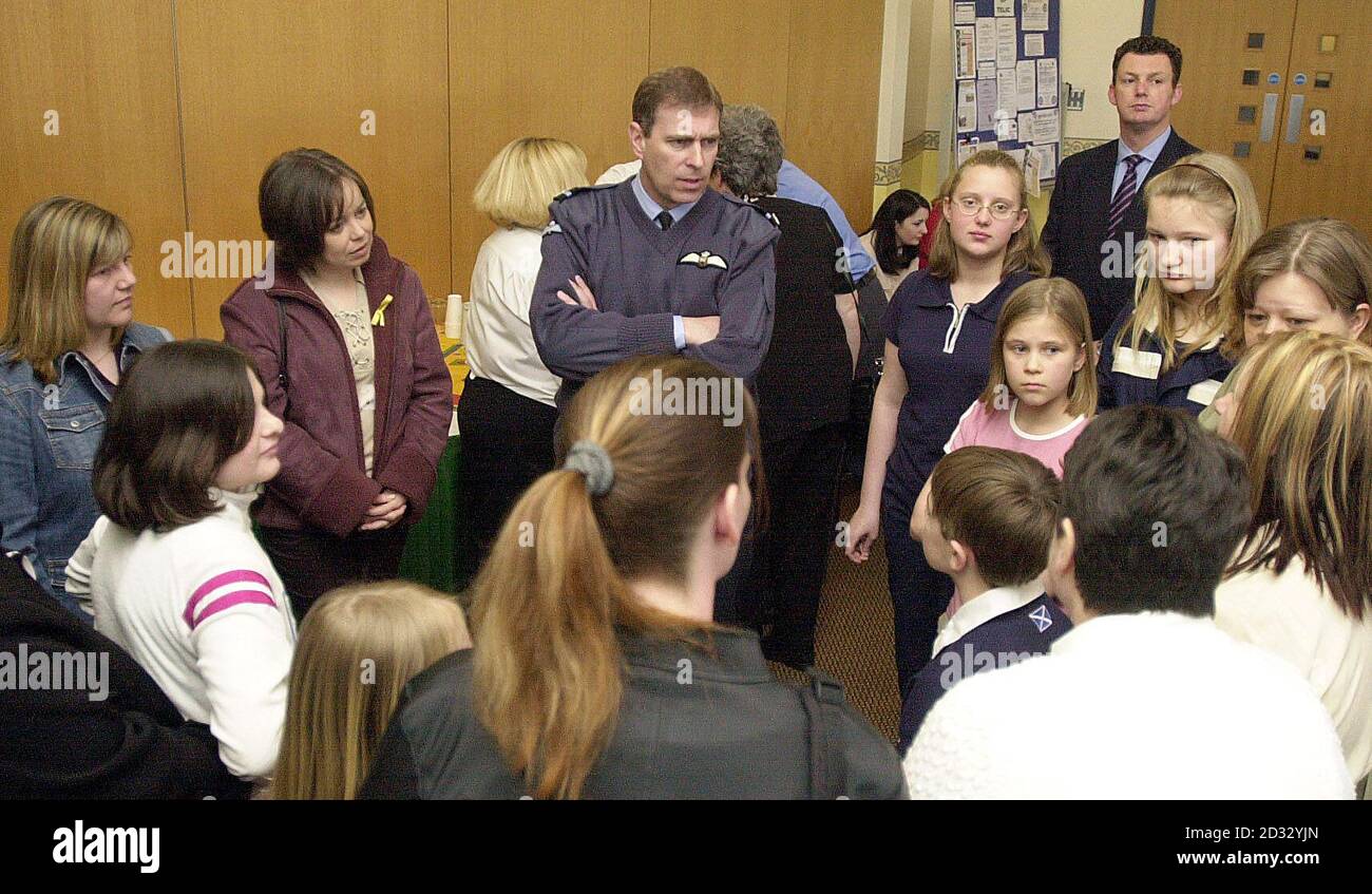 Honorary Air Commodore at RAF Lossiemouth Prince Andrew meets families ...