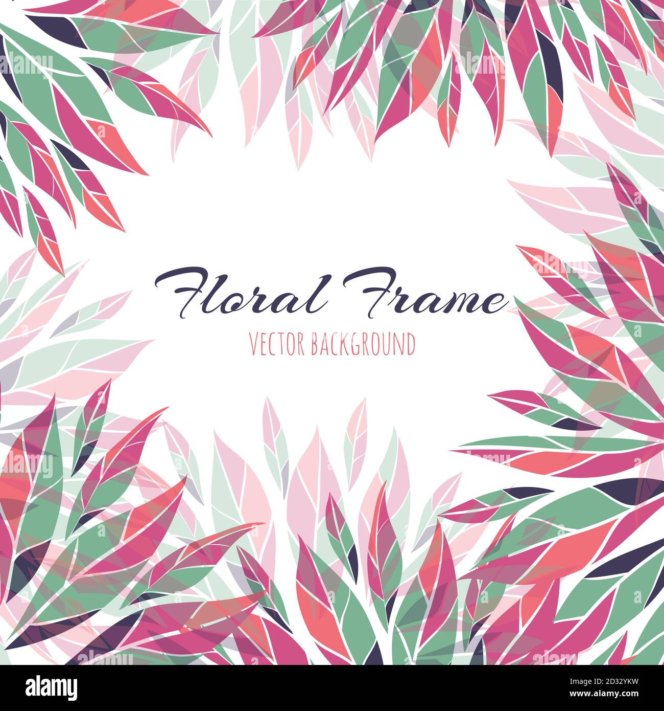 Leaves background vector floral Stock Vector Images - Alamy