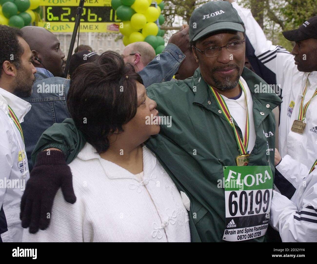 Former boxer Michael Watson, 38, celebrates with his mother, Joan, on ...