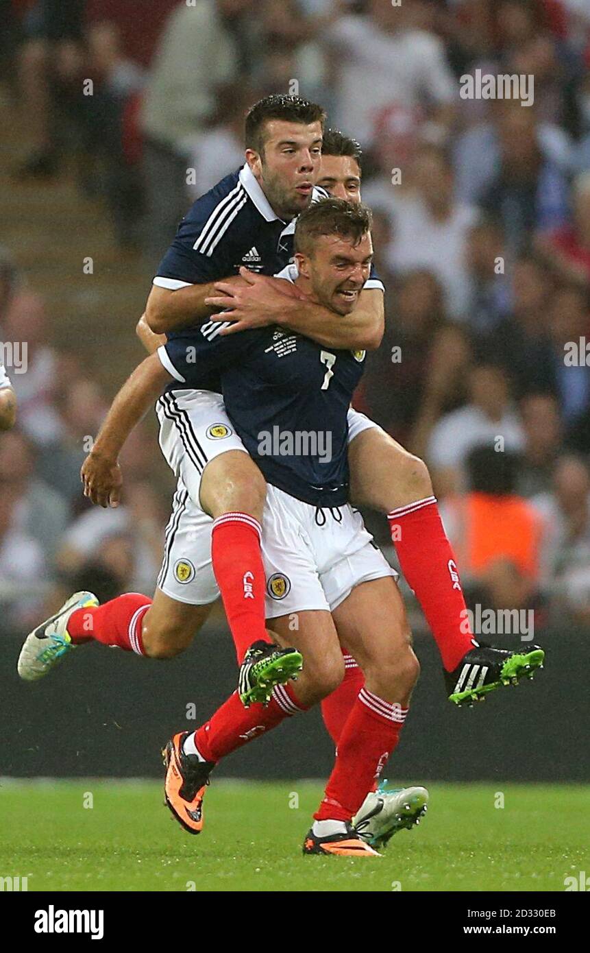 *ALTERNATE CROP* Scotland's James Morrison (7) celebrates after scoring ...