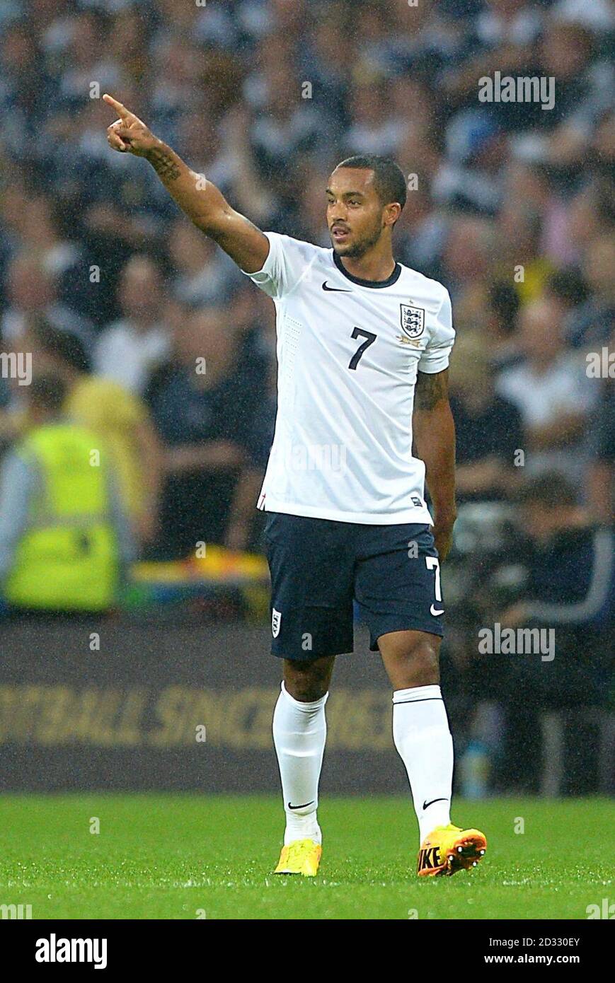 Englands theo walcott celebrates scoring hi-res stock photography and ...