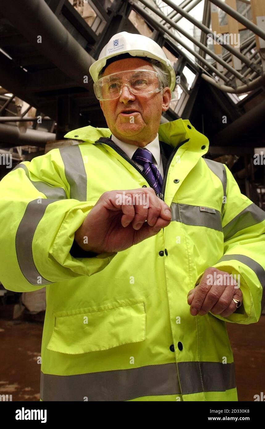 Lord David Steel, Presiding Officer of the Scottish parliament, during ...