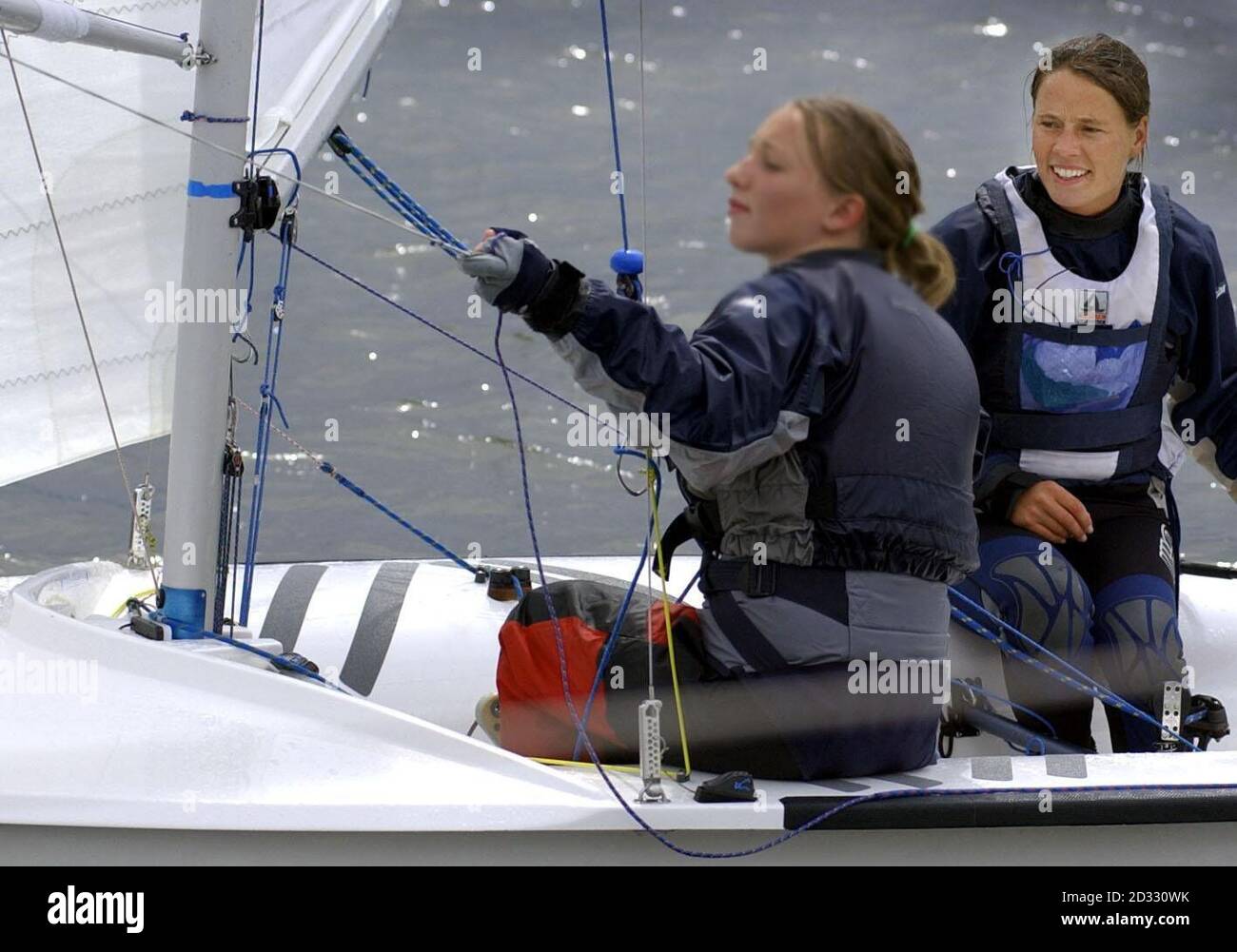 Yachtswoman Emma Richards (right) sails with Laurie Marsdon on her ...
