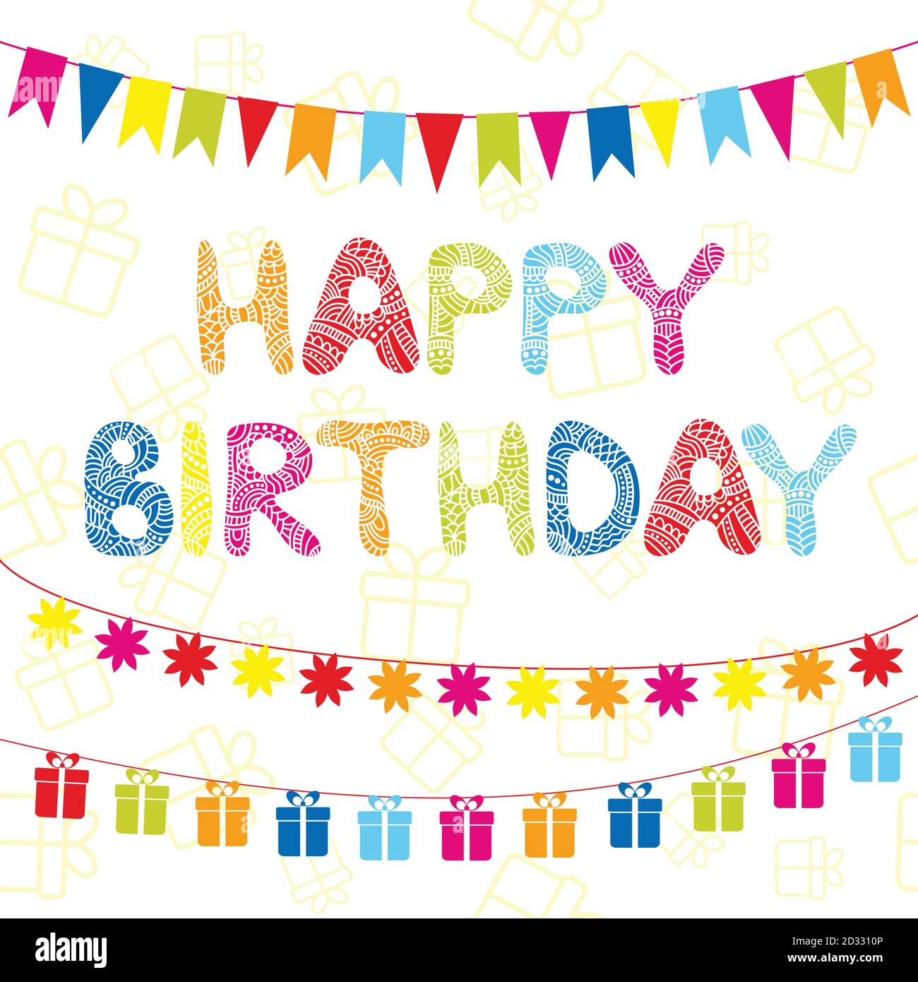 Happy birthday card template hi-res stock photography and images - Alamy