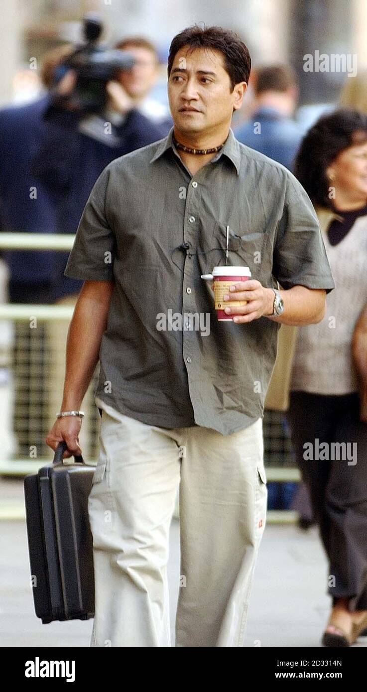 Keith Rodrigues, the husband of Lorna Stewart, arrives at the Old ...