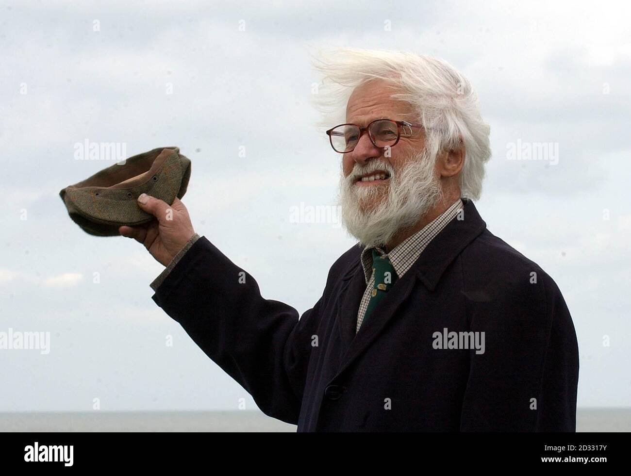 Christopher Wallis, son of Barnes Wallis, waves as a Lancaster bomber ...