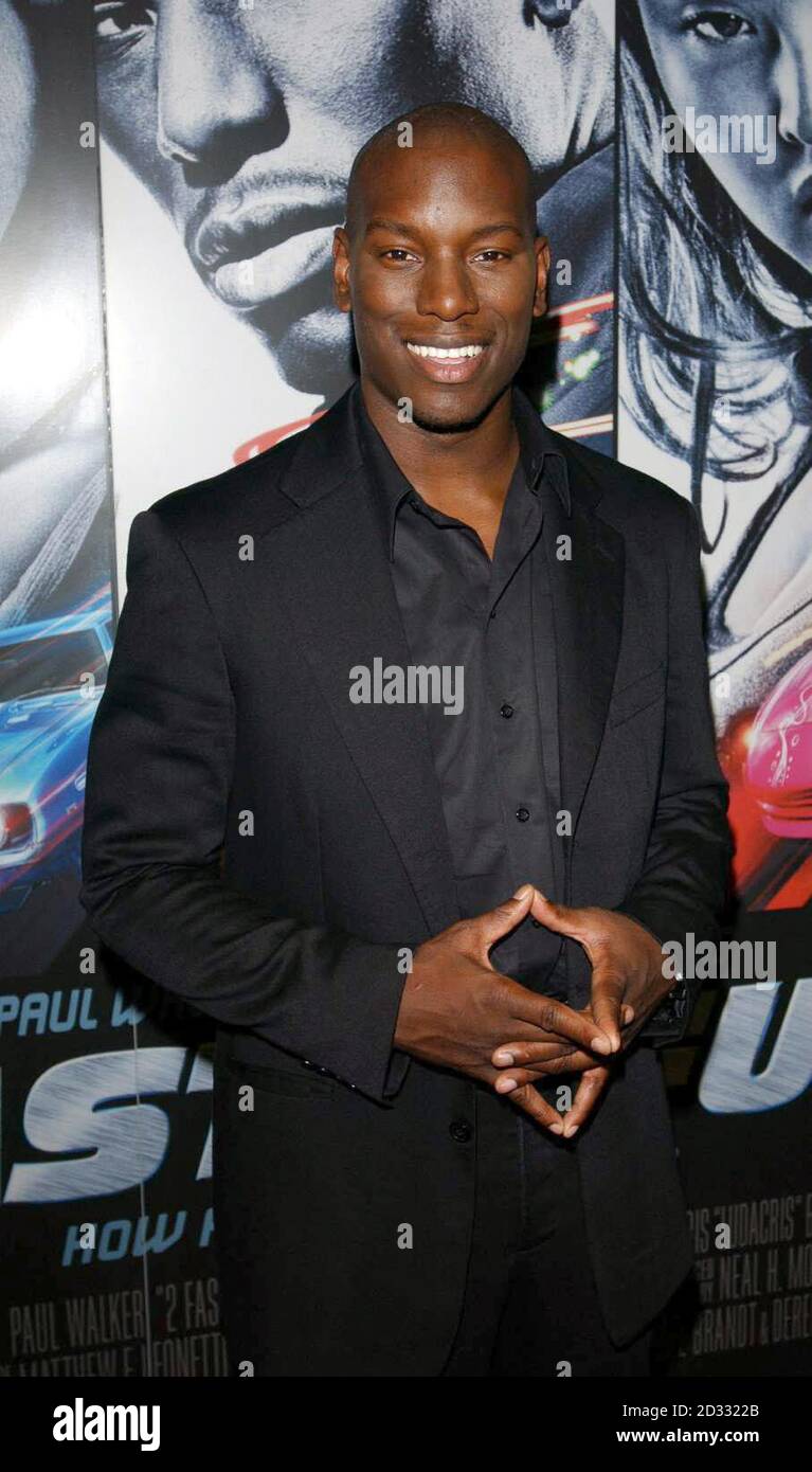 Actor Tyrese arriving at the Warner Village Cinema in London's West End ...